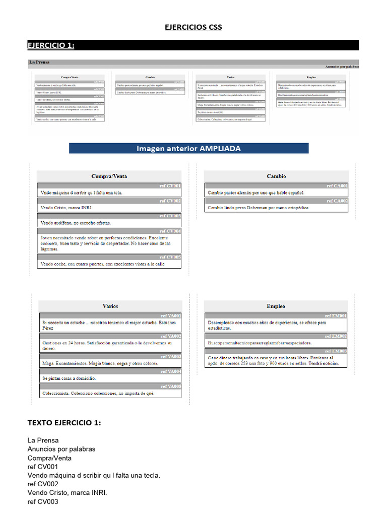 Ejercicios CSS 24-01 | PDF