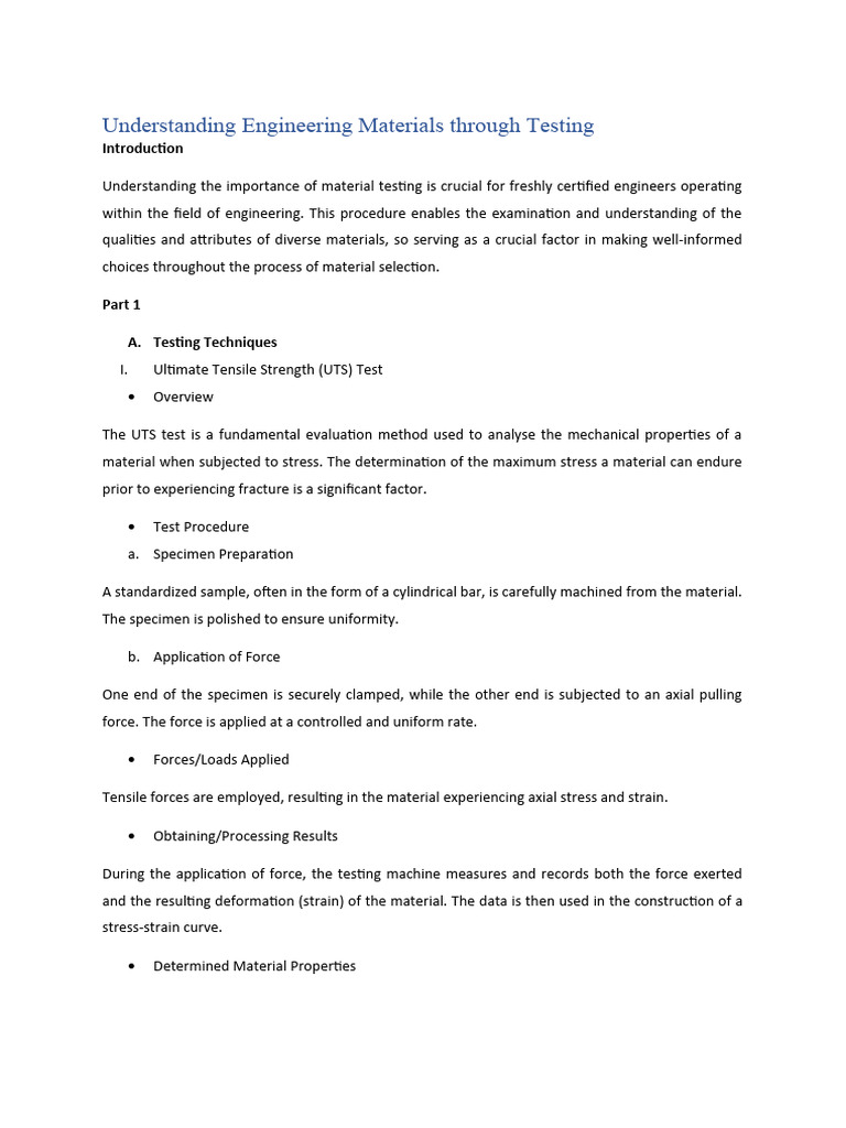 Understanding Engineering Materials Through Testing | PDF | Composite ...