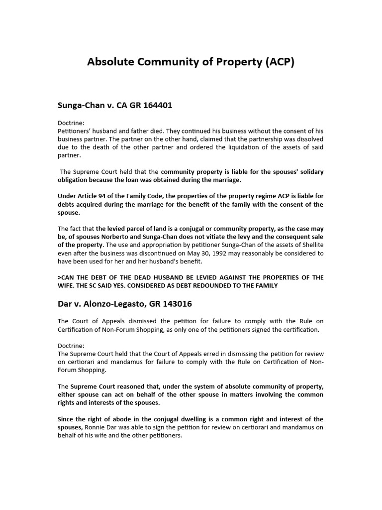 PFR Cases ACP Onwards | PDF | Annulment | Mortgage Law