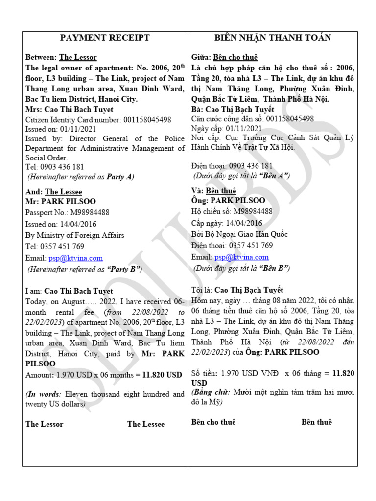 Bien Nhan Thanh Toan | PDF