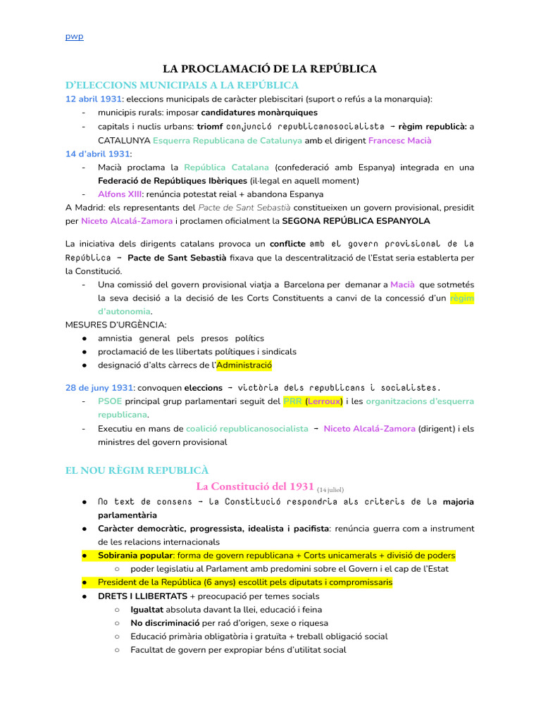 A Segona República | PDF