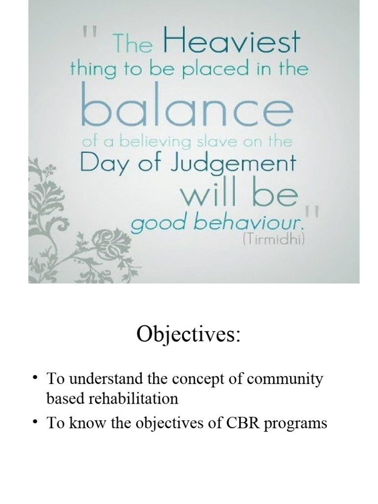 1 CBR | PDF | Disability | World Health Organization