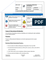 Sample - HR Standard Operating Procedures | PDF | Human Resource ...