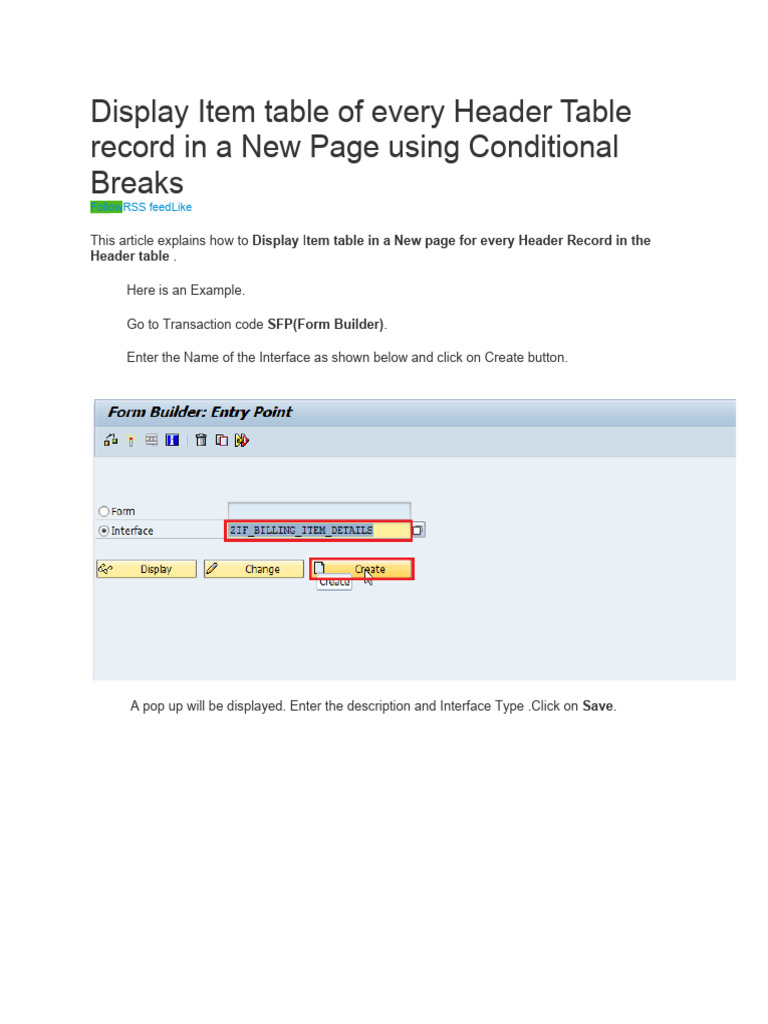 Display Item Table of Every Header Table Record in A New Page Using Conditional Breaks | PDF ...