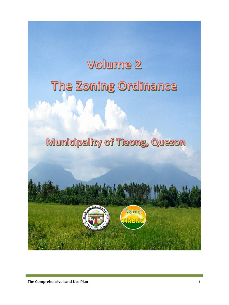 Volume 2 - Zoning Ordinance Tiaong | PDF | Zoning | Agriculture