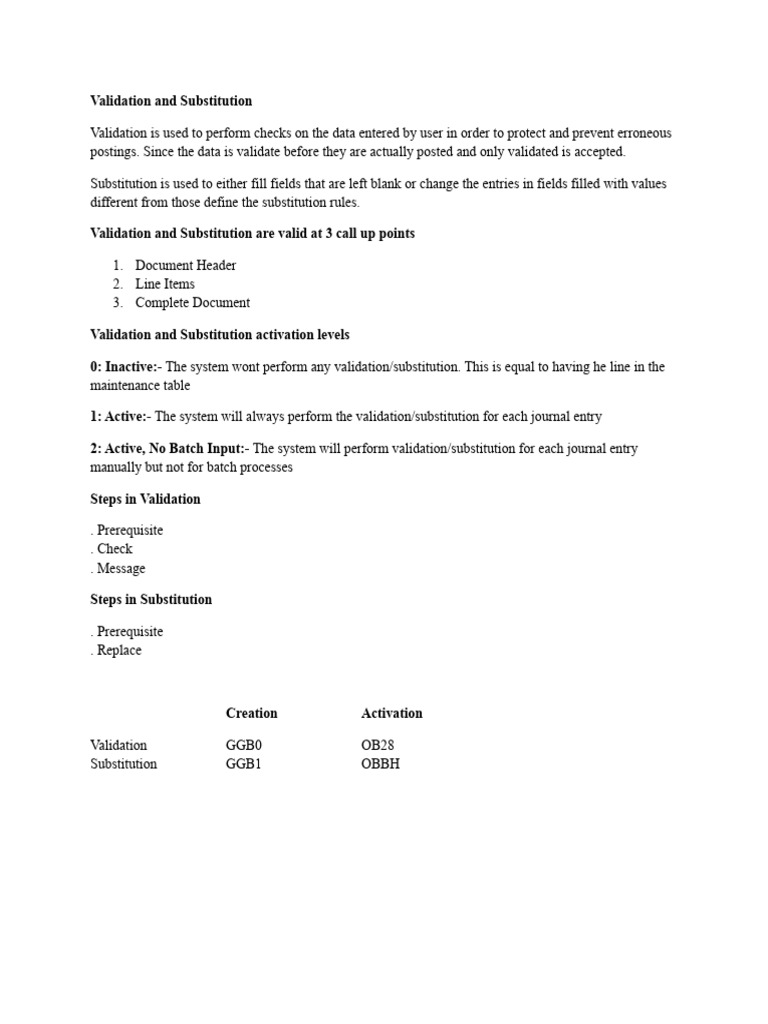 Validation and Substitution | PDF | Computer Engineering | Software