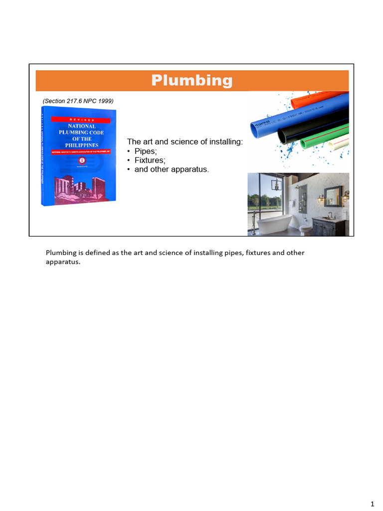 2 - Plumbing Definition and History | PDF | Plumbing | Sewage