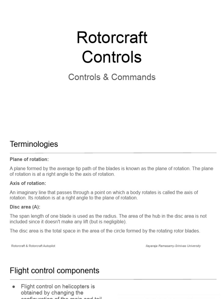 Rotorcraft Controls-Unit2 | PDF | Helicopter Rotor | Helicopter