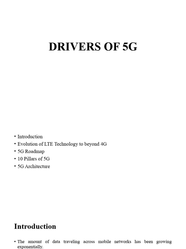 Drivers of 5G | Download Free PDF | 4 G | Lte (Telecommunication)