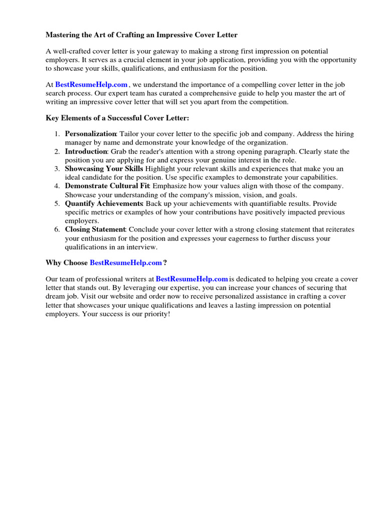 How To Write A Cover Letter That Gets You Hired | PDF | Résumé ...