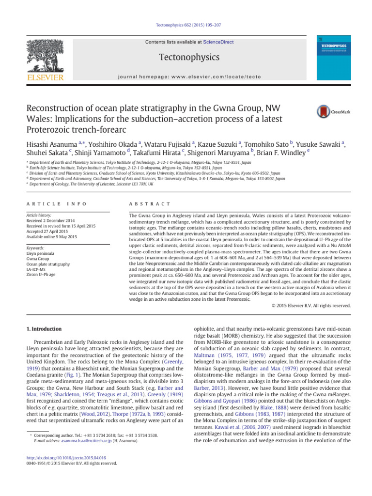 Ocean Plate Stratigraphy in Gwna Group | PDF | Sedimentary Rock | Geology