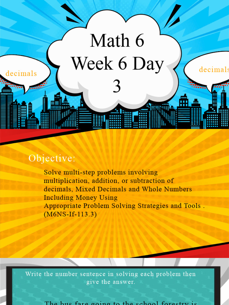 Math 6 Week 6 Day 3 | PDF | Economies
