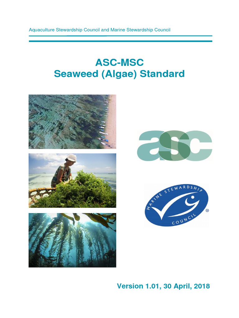 ASC MSC Seaweed Algae Standard v1.01 | PDF | Algae | Aquaculture