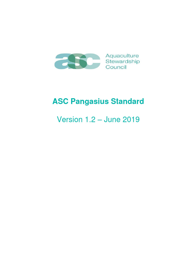 ASC-Pangasius-Standard v1.2 Final | PDF | Aquaculture | Water