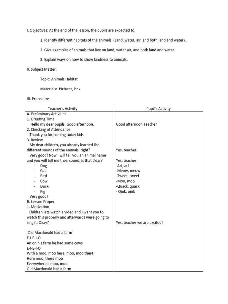 Detailed LP | PDF | Old Mac Donald Had A Farm