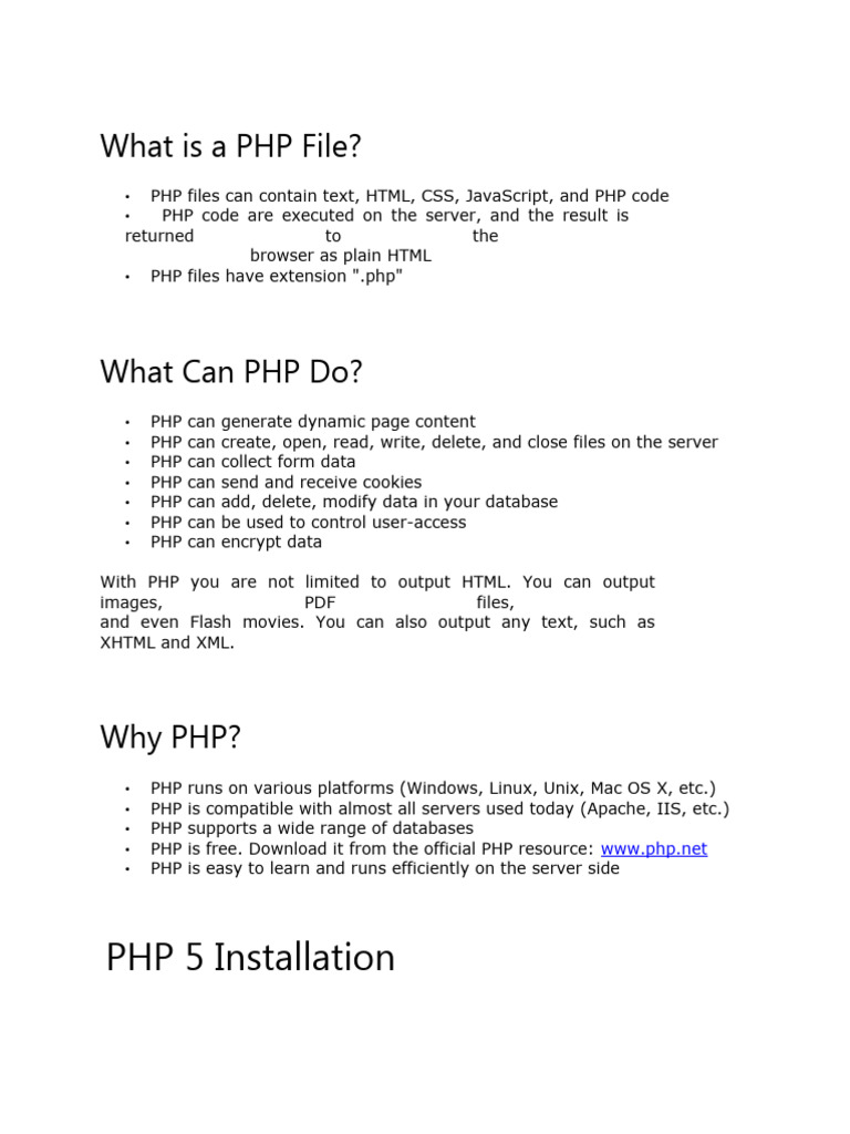 W3School PHP Material | PDF | Php | Variable (Computer Science)