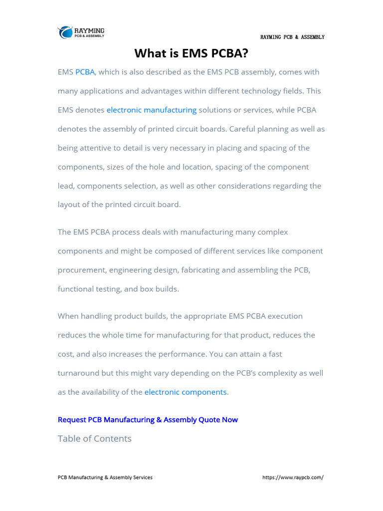 What Is Ems Pcba | PDF | Printed Circuit Board | Engineering