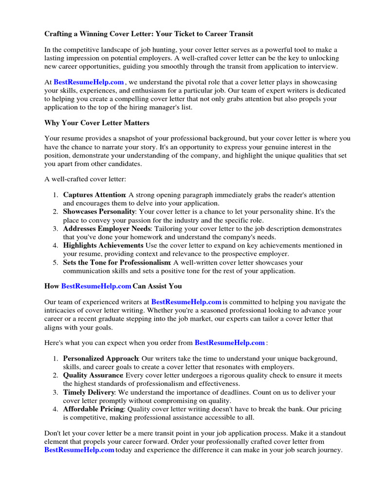 Cover Letter Transition to New Career | PDF | Résumé | Business