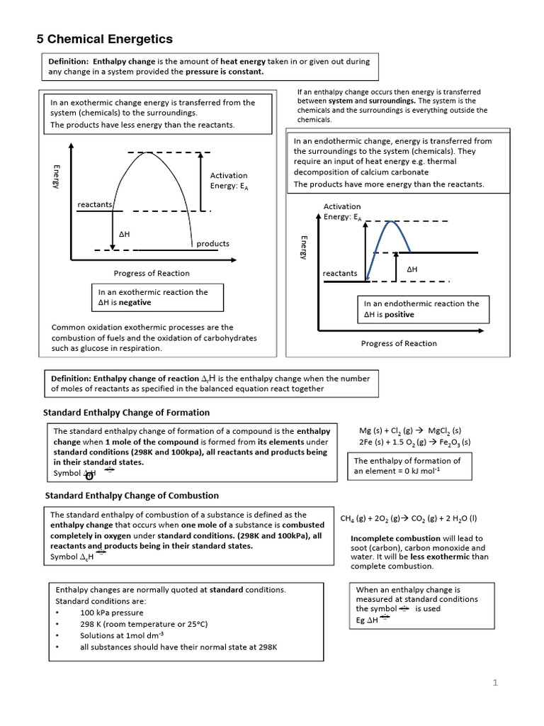 Enthalpy Changes | PDF | Enthalpy | Chemical Reactions