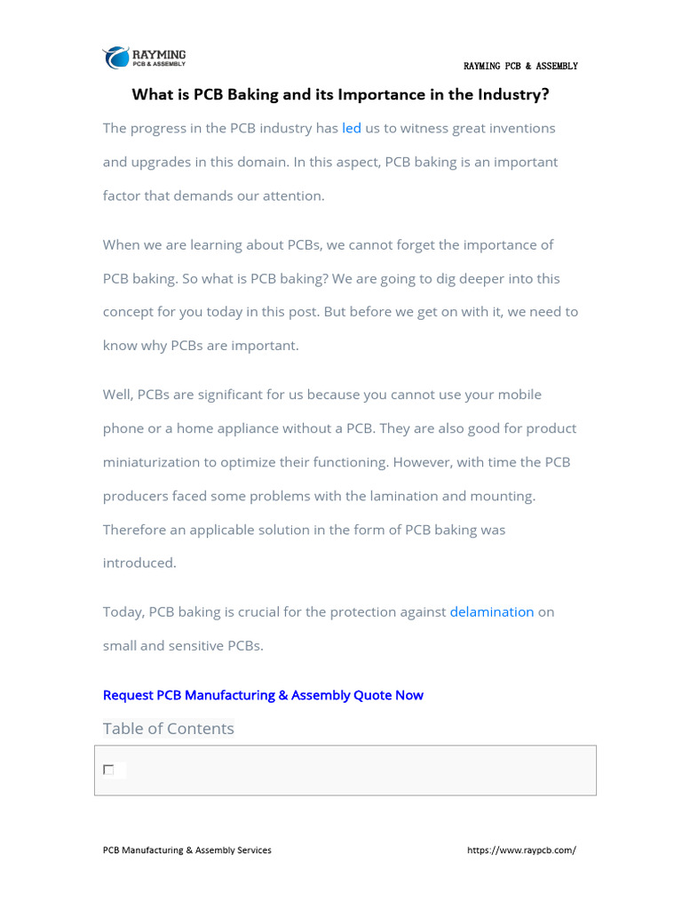 What Is PCB Baking and Its Importance in The Industry | PDF | Printed ...