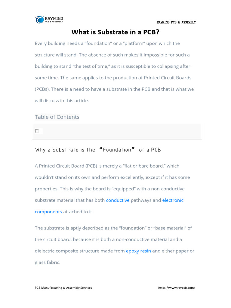 What Is Substrate in A PCB | PDF | Printed Circuit Board | Electrical ...