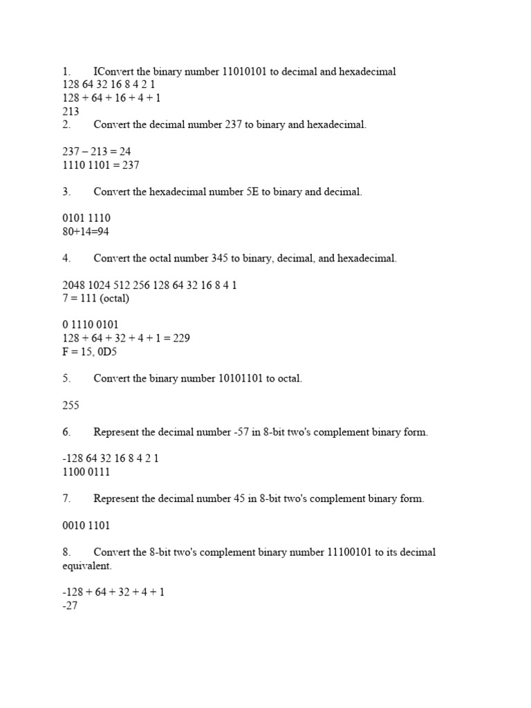 CS Homework | Download Free PDF | Decimal | Numbers