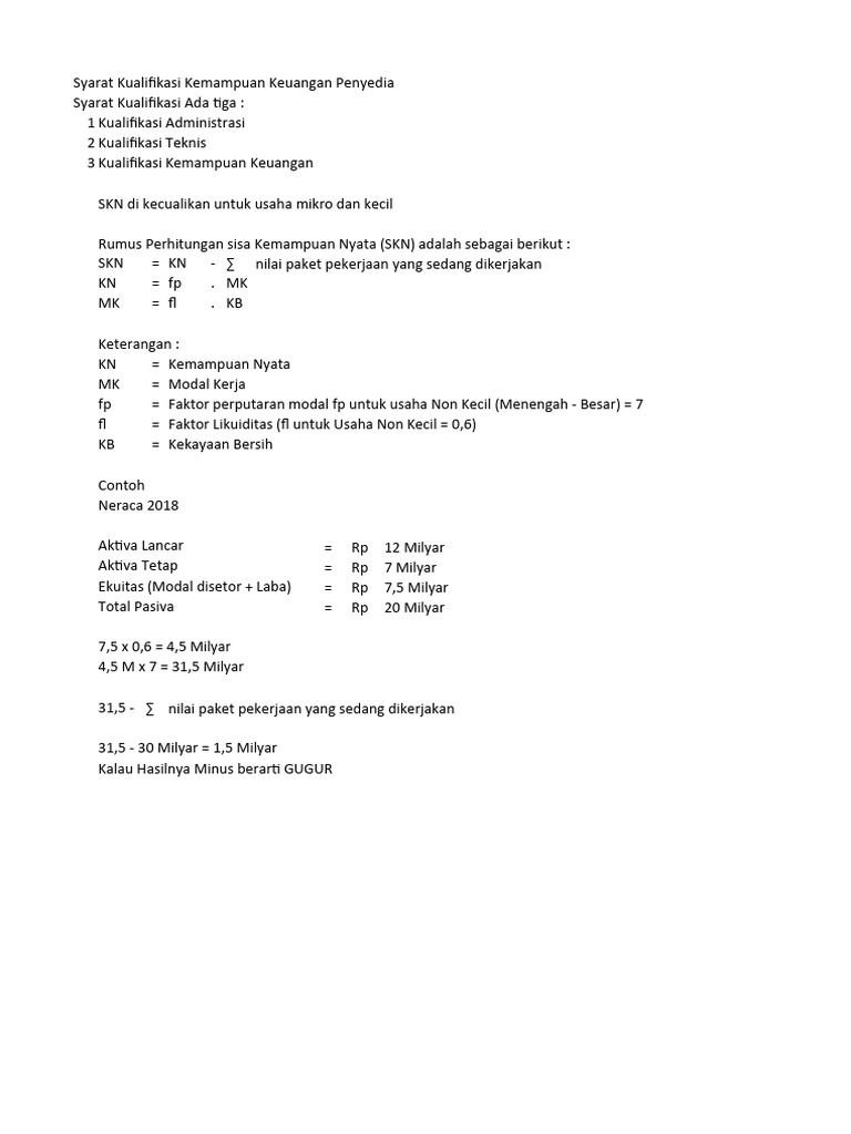 Menghitung SKN | PDF | Pengelolaan Keuangan & Uang