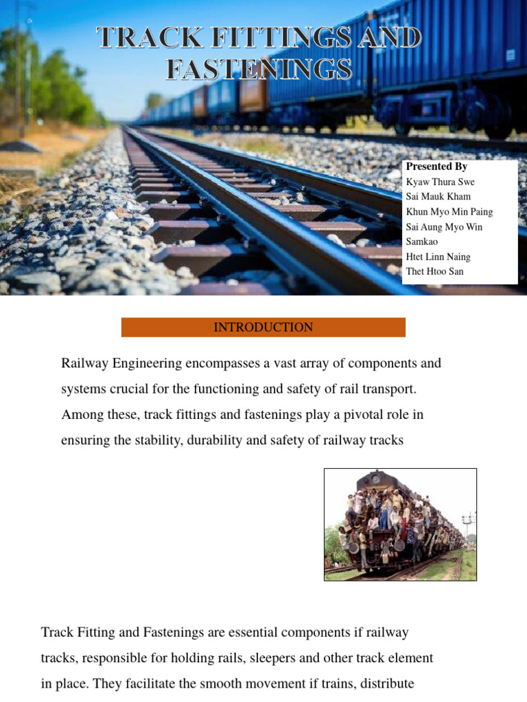 Track Fittings and Fastenings 1 | PDF | Rail Transport | Engineering