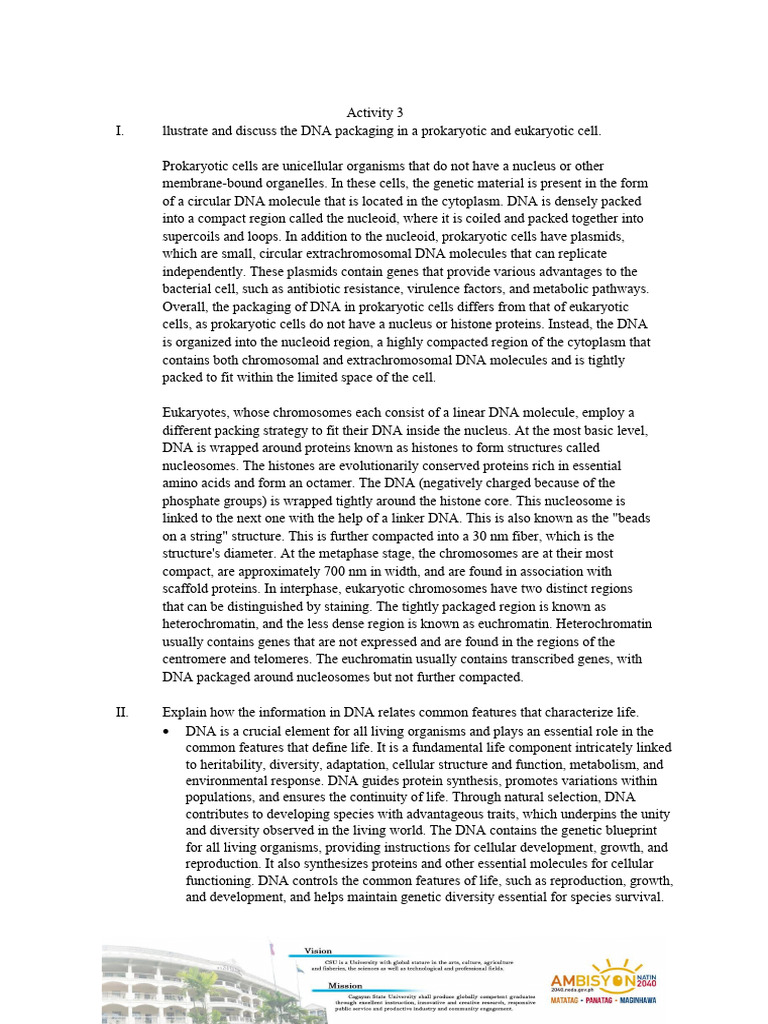 Cytogen Dna Packaging | PDF | Dna | Chromosome