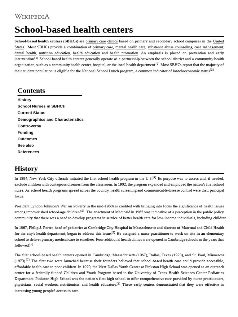 Print 1-3 - School-Based - Health - Centers | PDF | Public Services ...