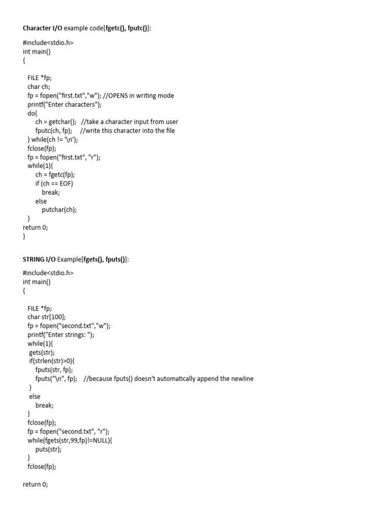 File Handling Note For C Programming | PDF | Computer Science | Computing
