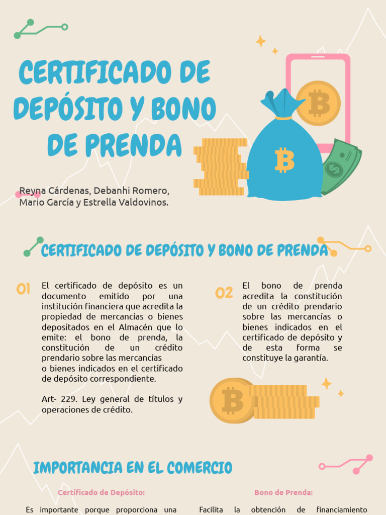 Certificado de Depósito y Bono de Prenda | PDF | Pagos | Bancos