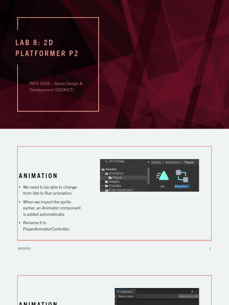 Lab 9 - 2D Platformer p2 | PDF | Boolean Data Type | Parameter ...
