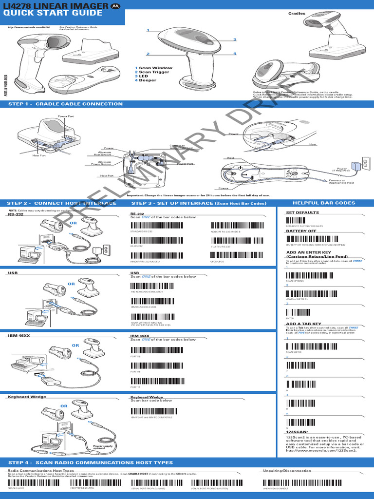 LI4278 - User Manual 1579980 | PDF | Barcode | Image Scanner