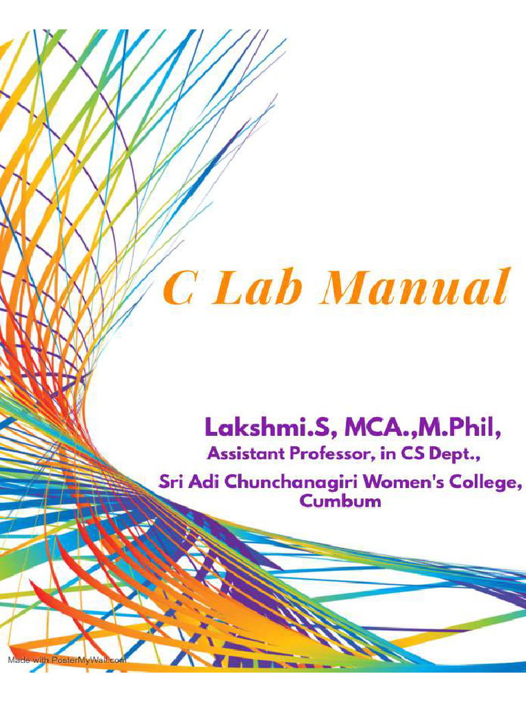 C Lab Manual Pdf Pointer Computer Programming String Computer Science 8064