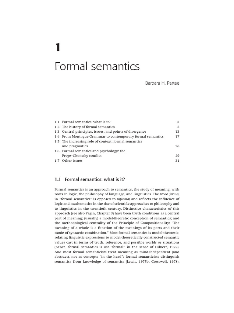 Overview of Formal Semantics | PDF | Syntax | Logic