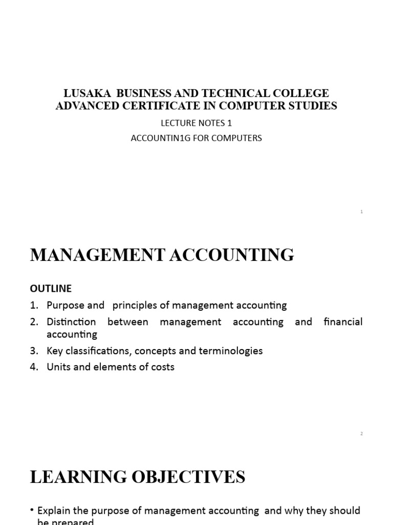 Management Accounting Notes 20.02.2024 | PDF | Management Accounting ...