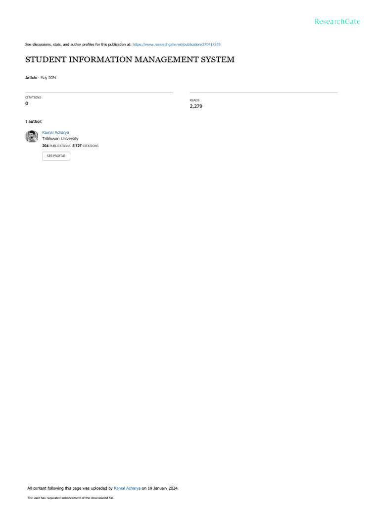 Student Information Management System | PDF | Software Testing ...
