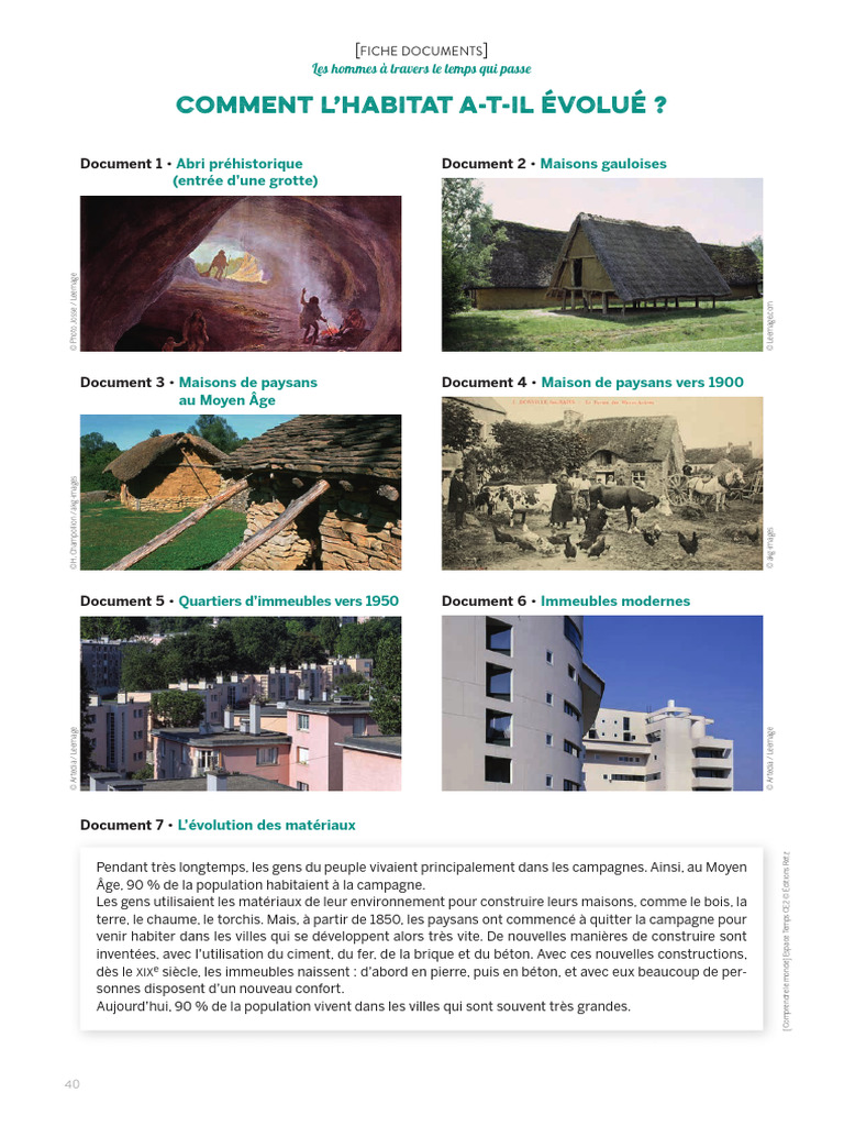 Évolution de l'Habitat à Travers le Temps | PDF | Conception ...
