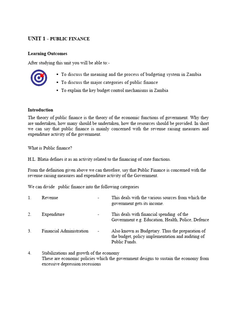 Unit 1 Introduction To Public Administration Ii Public Finance | PDF | Public Finance | Taxes