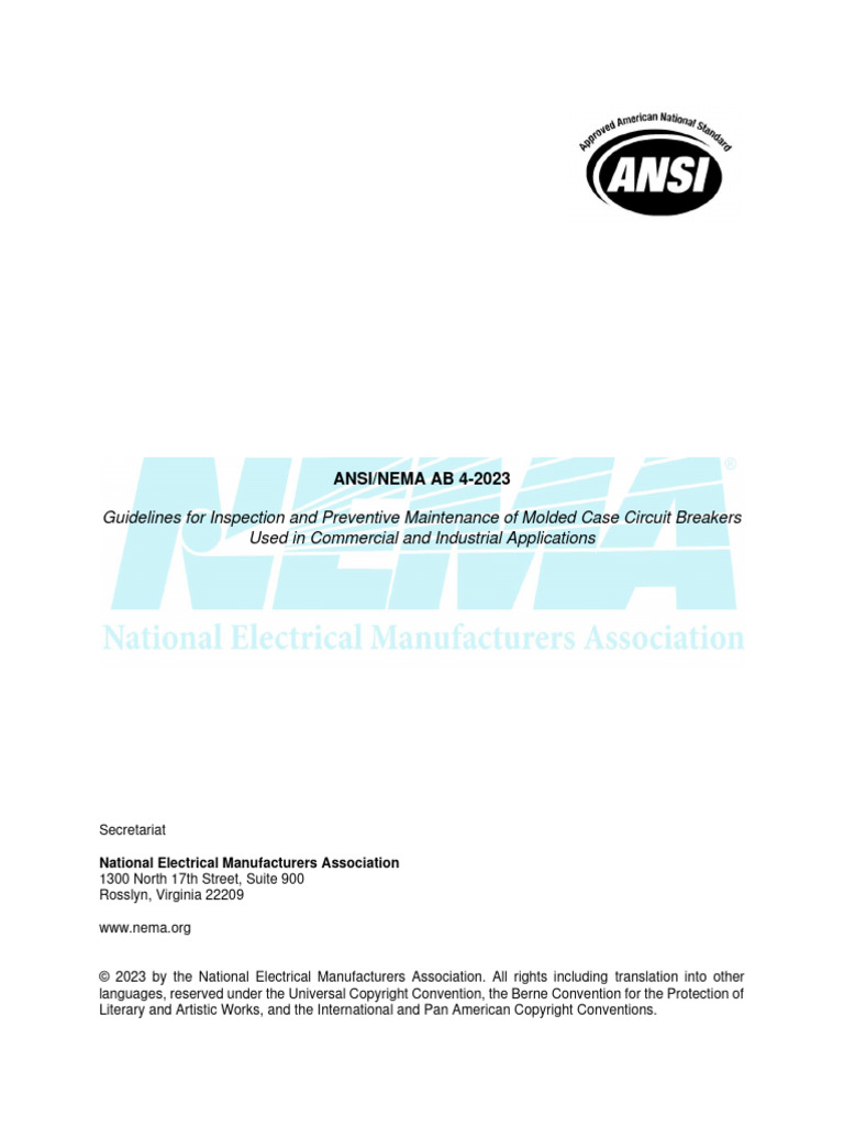 ANSI NEMA AB 4-2023 Watermark - 2024-02-09 | PDF | Electrical Connector ...