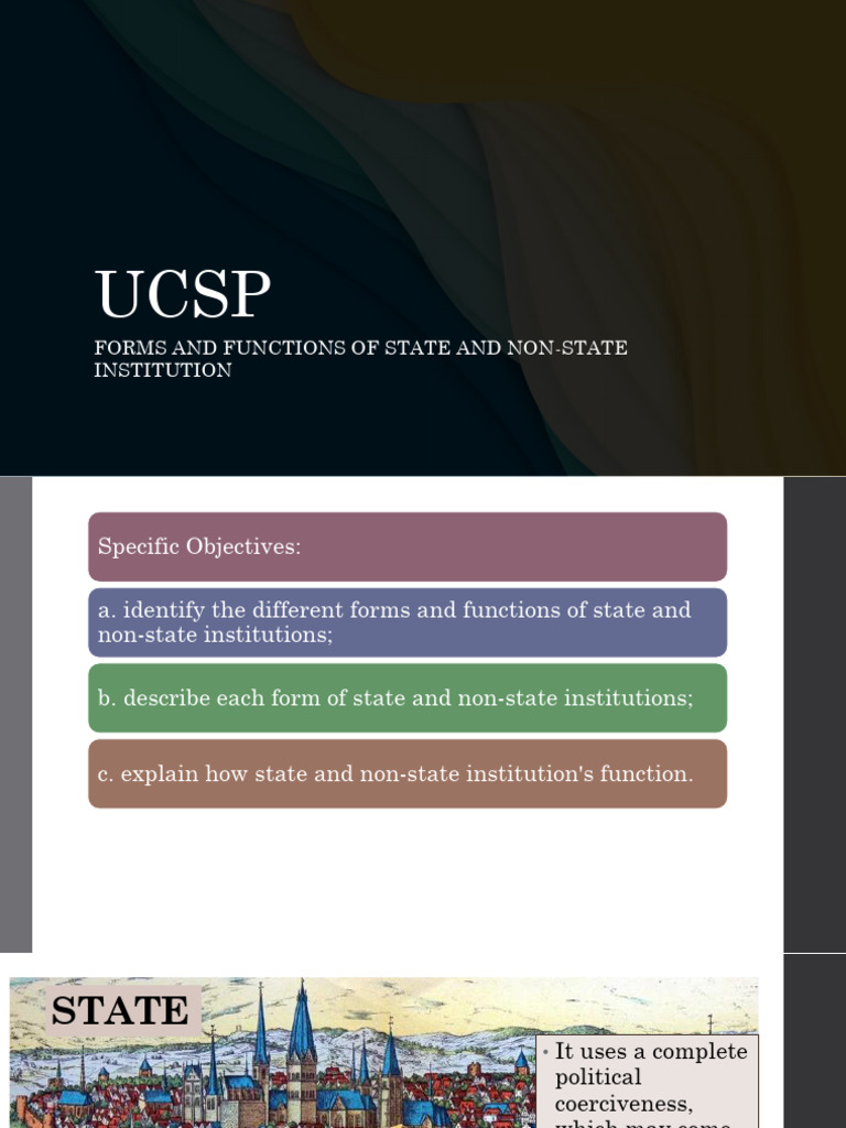 UCSP State and Non State Institutions | Download Free PDF ...