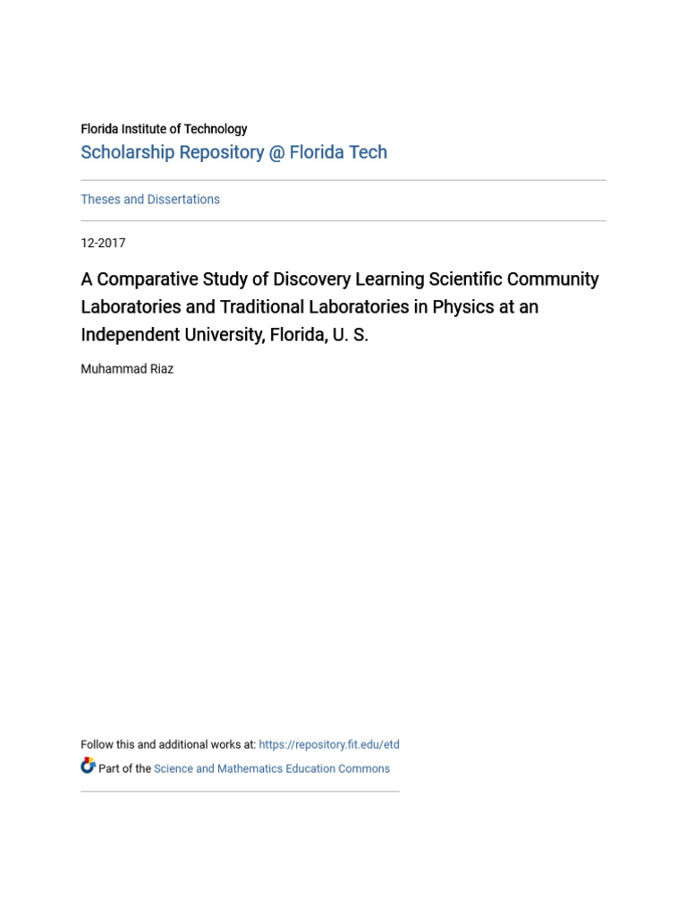 A Comparative Study of Discovery Learning Scientific Community La | PDF ...