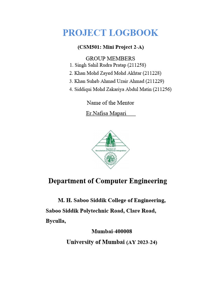 Logbook | PDF | Engineering | Analysis