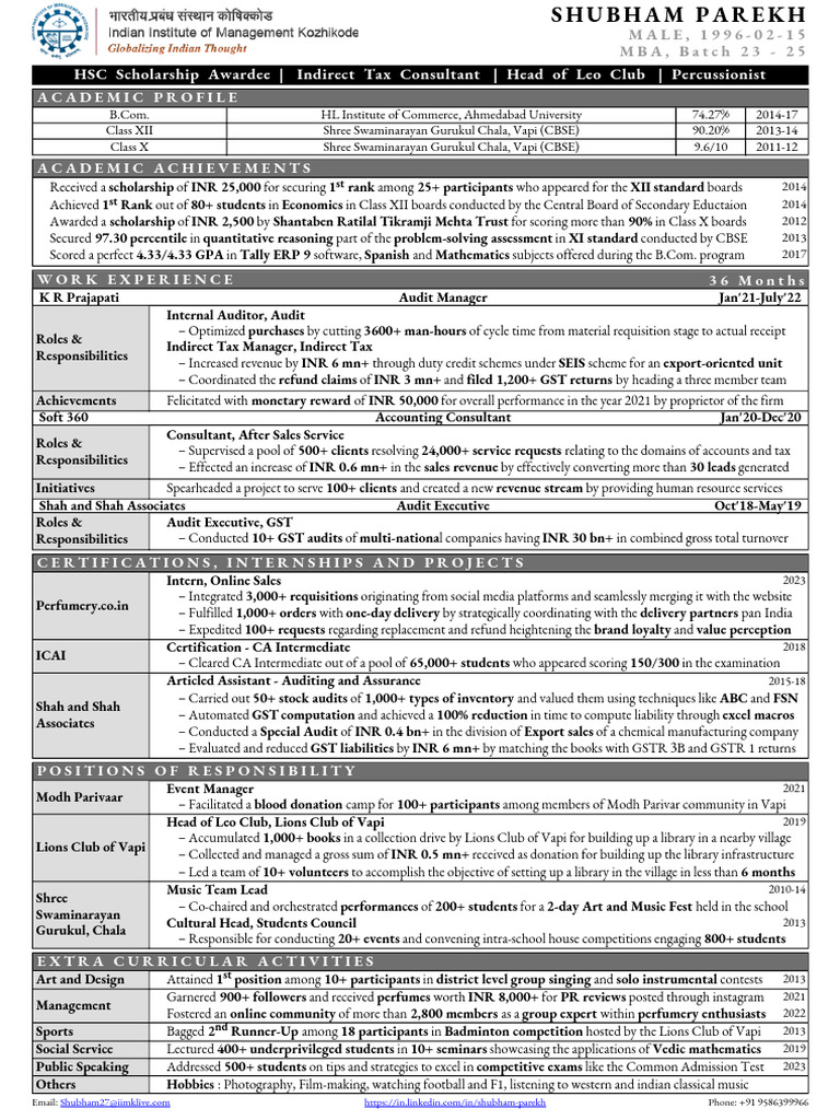 PGP 408 Shubham Parekh GM | PDF | Audit | Economies