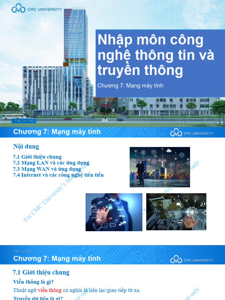 CMC Uni - Intro ICT - Chap 7 | PDF