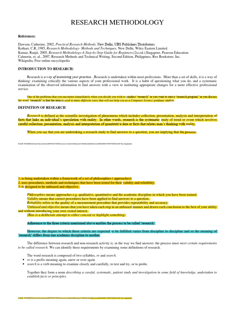 Research Methodology Overview Guide | PDF | Scientific Method | Science