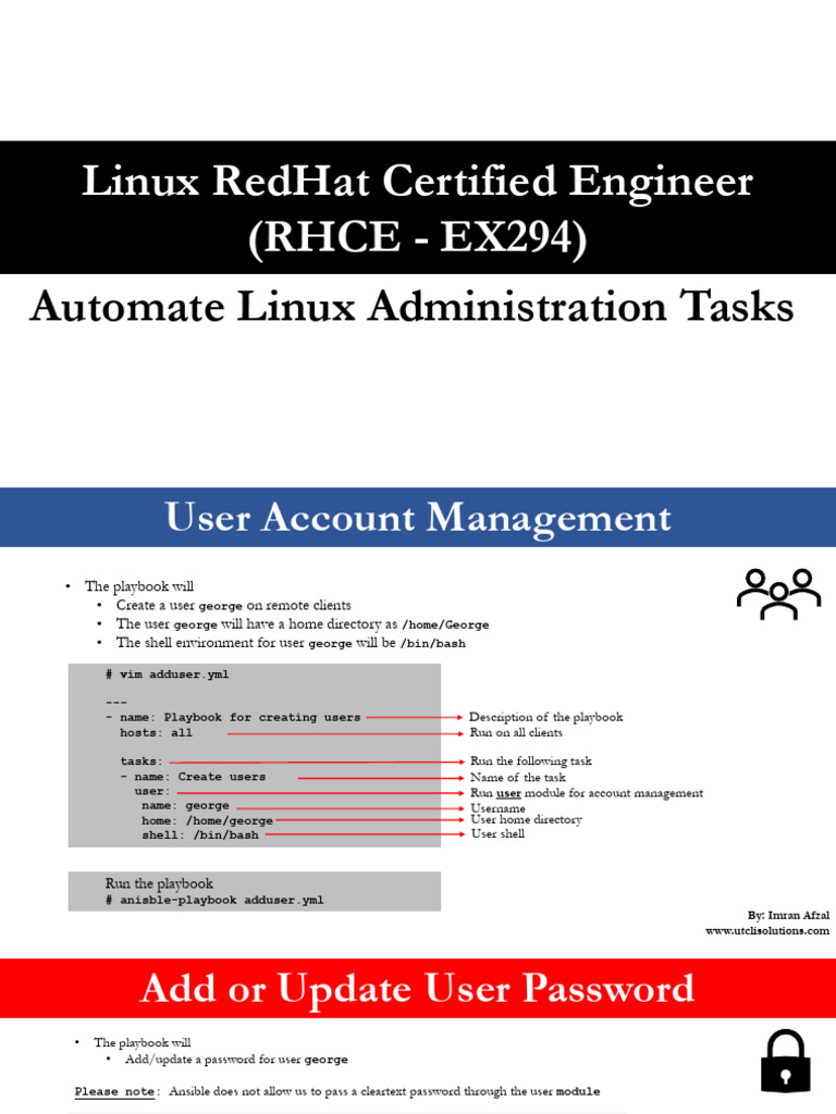 Linux Redhat Certified Engineer (Rhce - Ex294) : Automate Linux ...