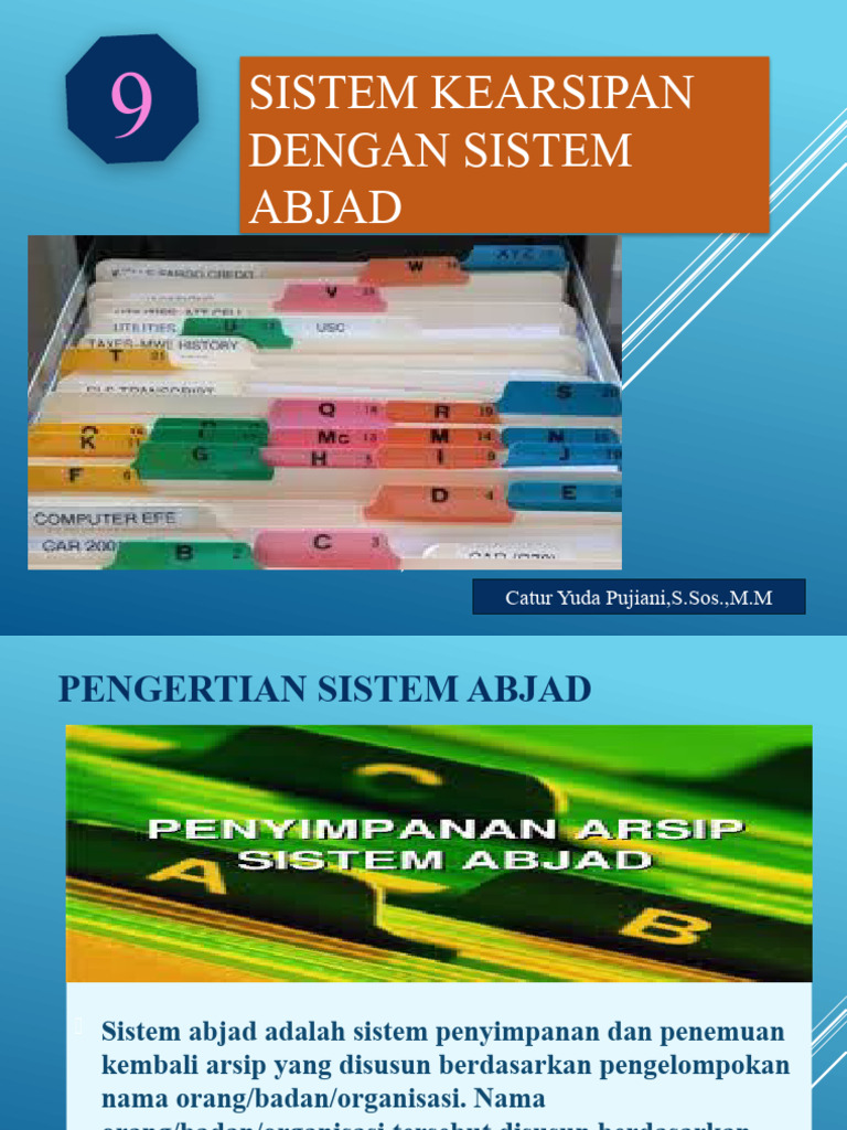 Sistem Kearsipan Dengan Sistem Abjad 9 | PDF | Kajian Bahasa Asing
