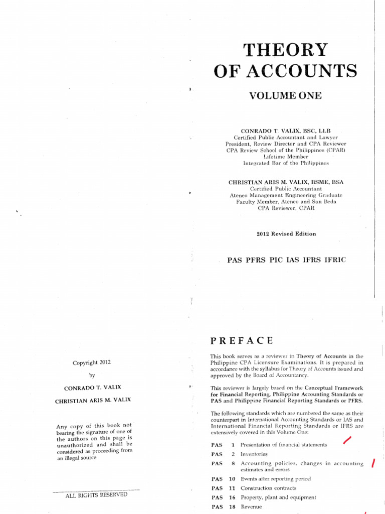 Toa Valix Vol 1 Download Free Pdf International Financial Reporting